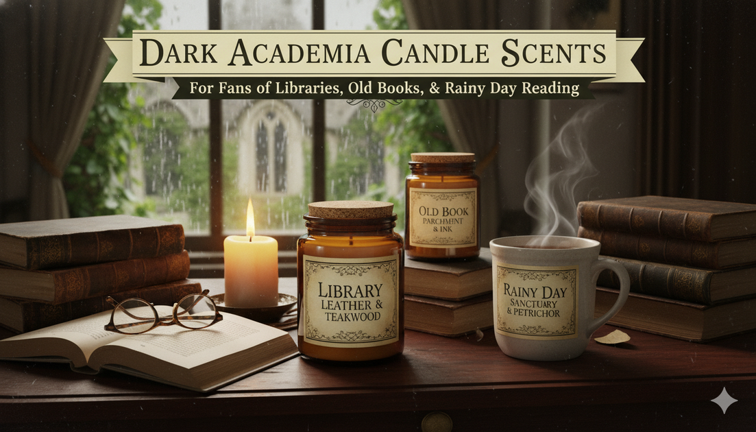 Dark Academia Candle Scents for Fans of Libraries, Old Books, and Rain